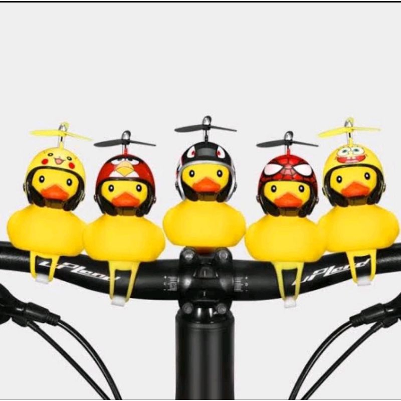 Jual Bebek Kuning Viral Helm Boneka Sepeda Baling Baling LED | Shopee ...