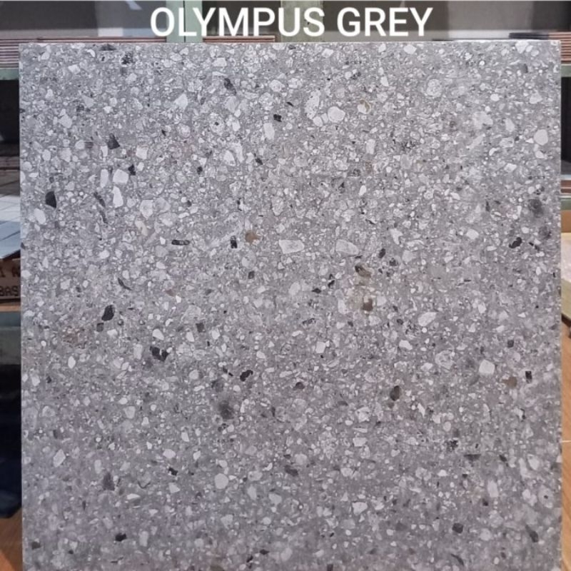 Jual Keramik 60x60 Terazzo Matt Kesat Olympus Grey By Mass | Shopee ...