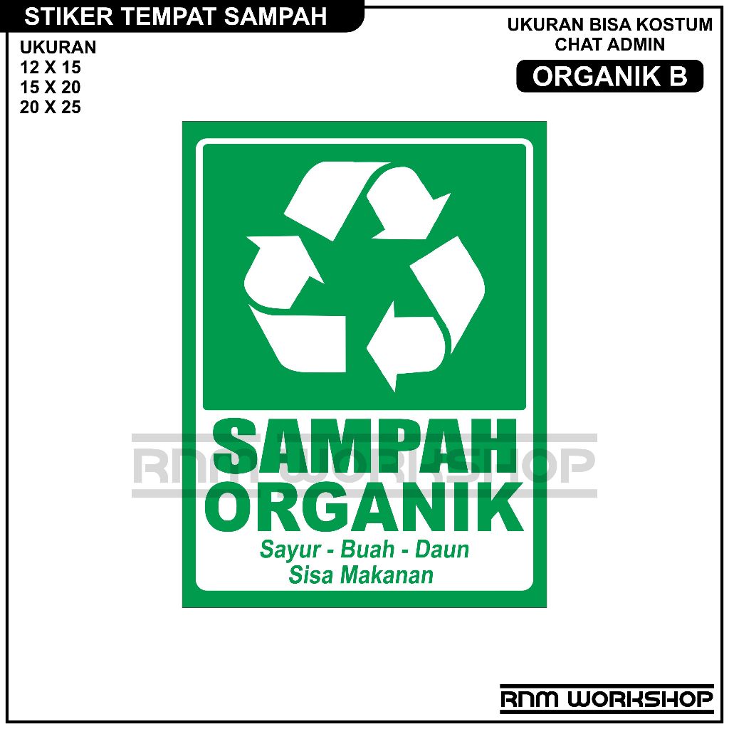 Jual Stiker sampah b3, organik dan anorganik | Shopee Indonesia