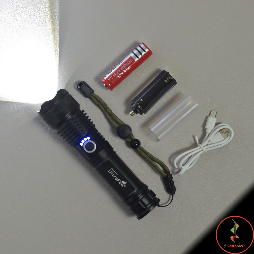 Jual Senter LED XHP 50 ultrafire upgrade USB-C Cree Compact baterai ...