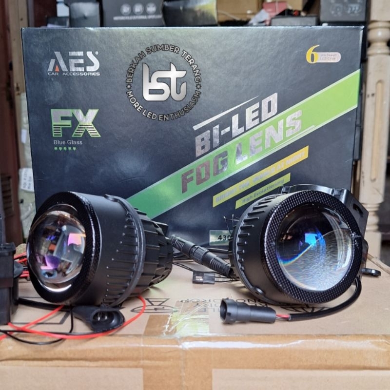 Jual foglamp biled 3 inch FX blue lens 3 warna original aes premium ...