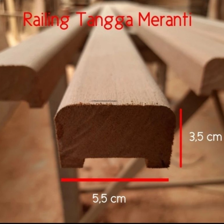 Jual Miliki Sekarang Handrail Pegangan Tangga Railing Kayu Meranti per ...