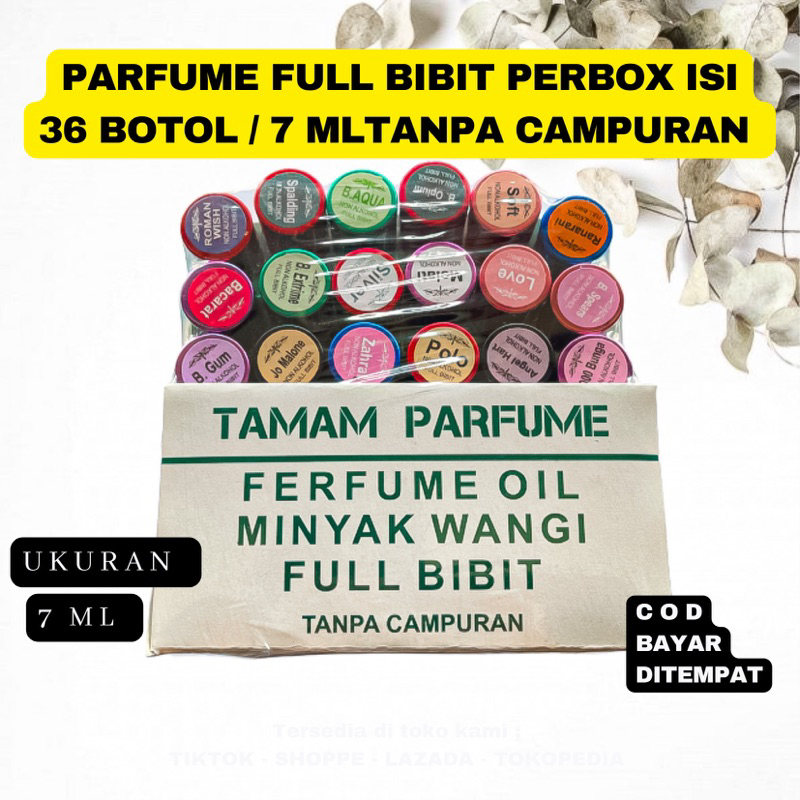 Jual Perbox 36 botol 7ml roll on bibit Premium (FULL BIBIT tanpa ...