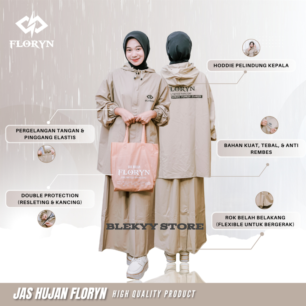 Jual FLORYN Jas Hujan.Raincoat Wanita Rok Setelan Baju dan Rok Dewasa ...