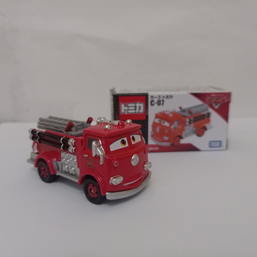 Jual Tomica Cars C-07 Red Fire Engine Takara Tomy Disney Pixar original ...