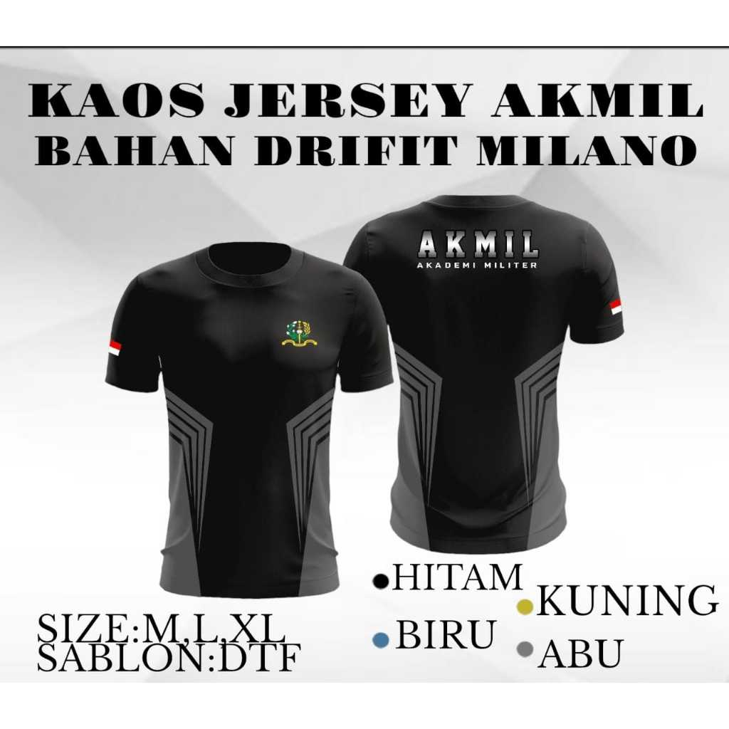 Jual KAOS JERSEY AKMIL NEW 2023/KAOS AKMIL/KAOS AKADEMI MILITER/BAHAN DRYFIT MILITER/BISA COD ...