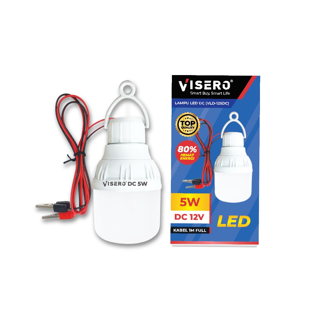 Jual LAMPU LED DC 12VOLT + JEPIT BUAYA 5 WATT VISERO | Shopee Indonesia