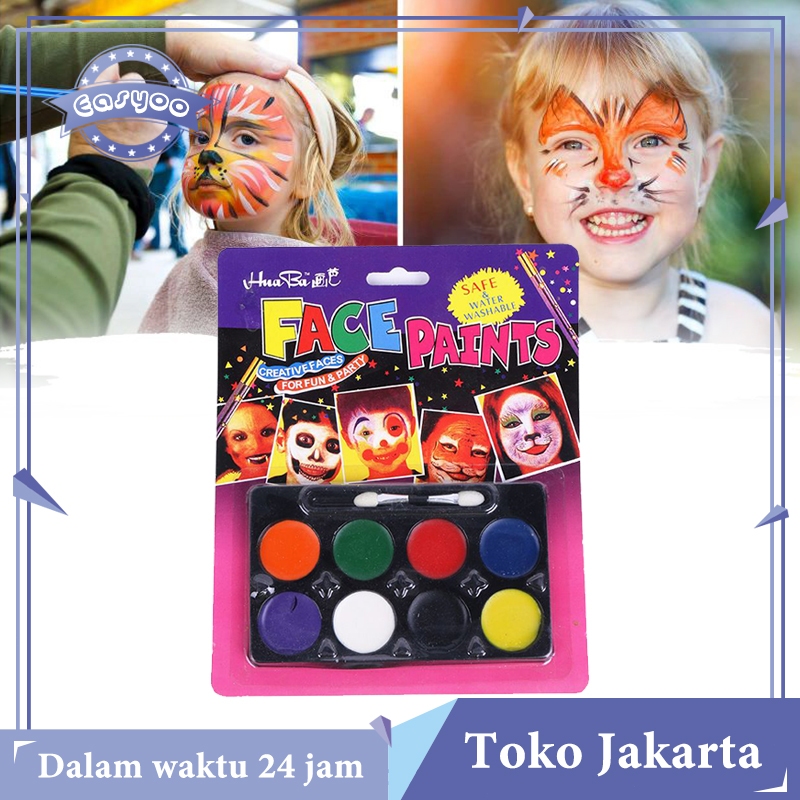 Jual 8 Color Face Body Paint Anak Cat Muka Anak Mainan Cosplay Body ...