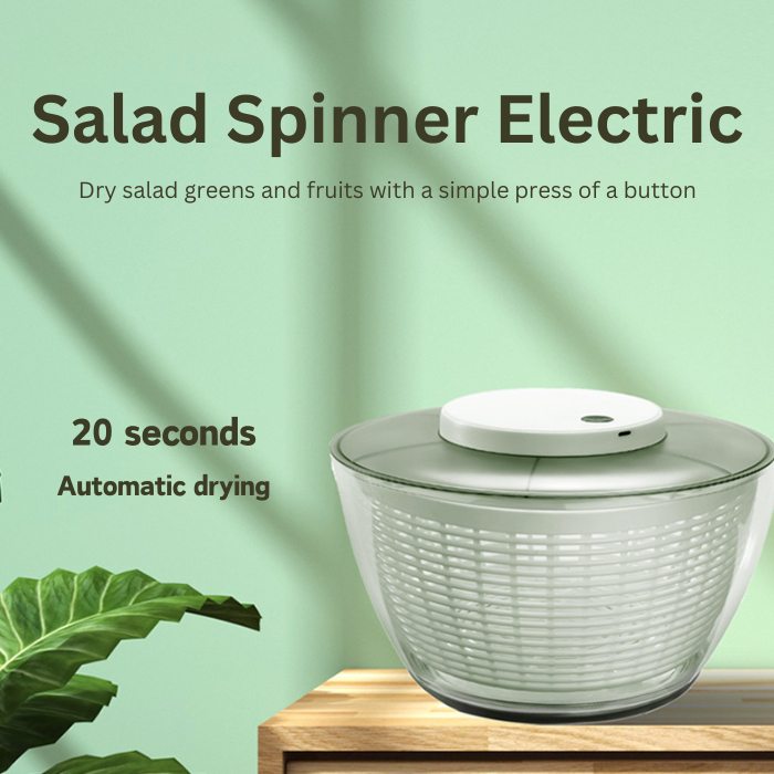 Jual Electric Salad Spinner Rechargeable Pengering Buah Sayur | Shopee ...
