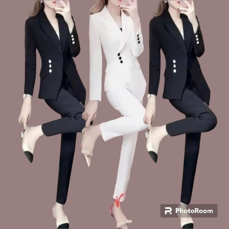 Jual setelan celana wanita / setelan blazer wanita / setelan jas wanita ...