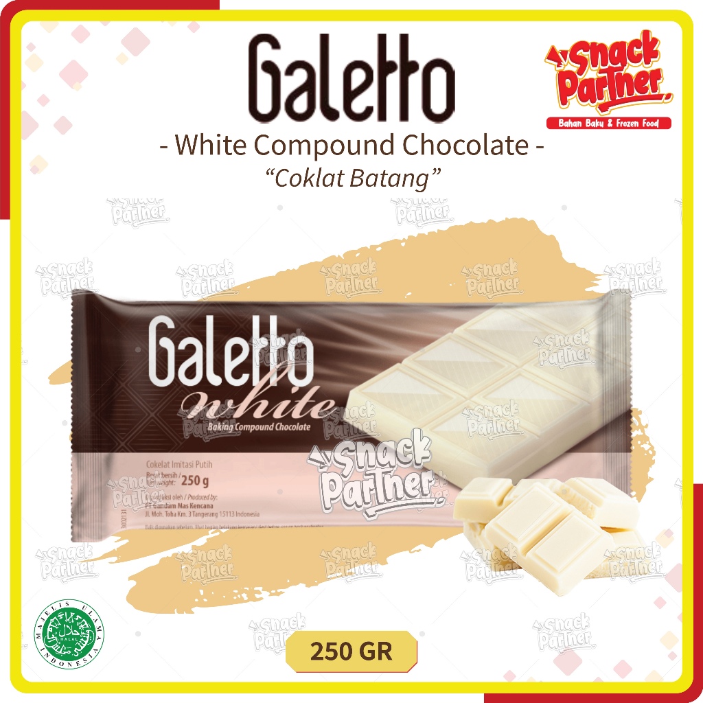 Jual GALETTO Compound 180 / 250 GR - Chocolate Choco White Putih Milk ...