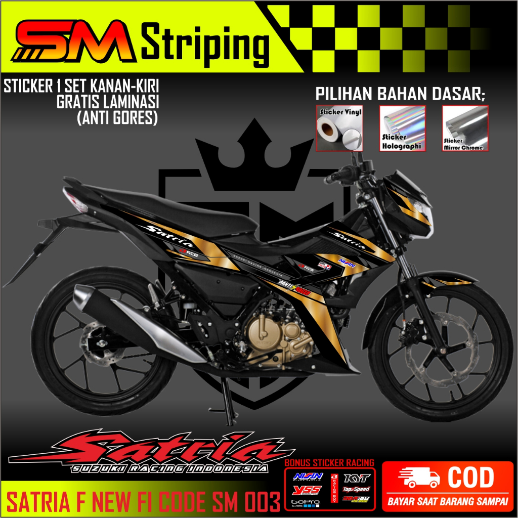Jual Stiker Motor Striping Satria Fu F NEW FI - STICKER SATRIA F NEW FI ...