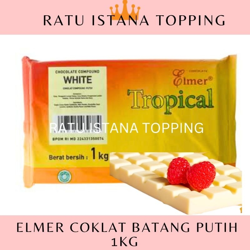 Jual ELMER COKLAT PUTIH 1 KG ELMER BATANG COMPOUND WHITE COKLAT BLOK ...