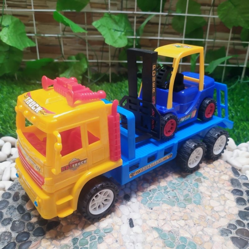 Jual Mainan set Truk Forklift Edukasi Anak - Miniatur Truck Traktor ...