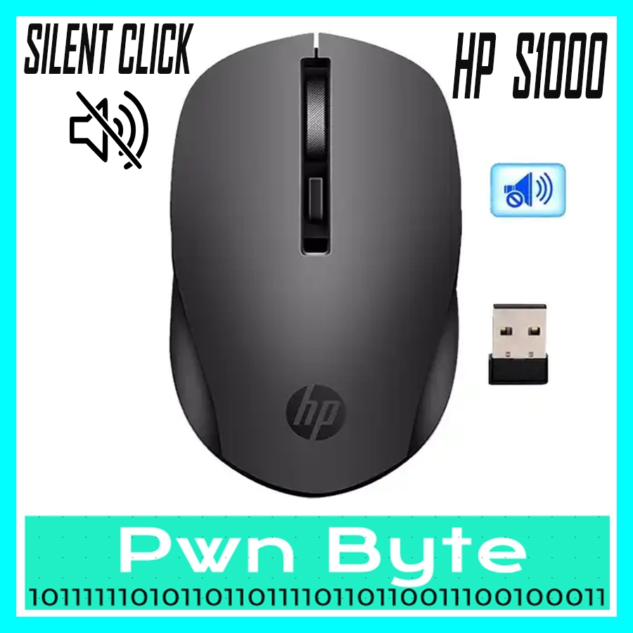 Jual mouse wireless 2.4G silent / wireless mouse hp s1000 | Shopee ...