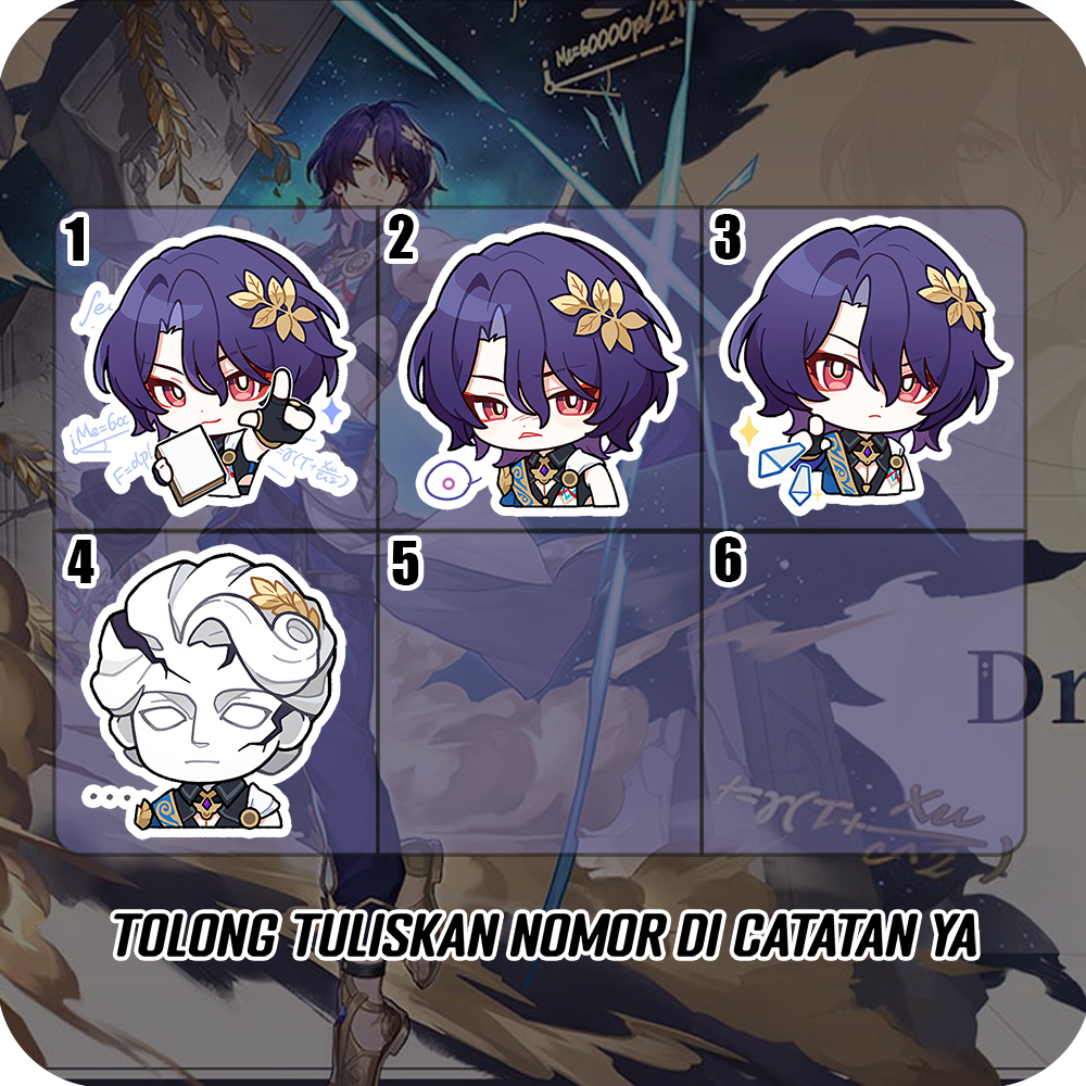 Jual Stiker Glossy Dr Ratio Honkai Star Rail, Sticker Anime Game ...