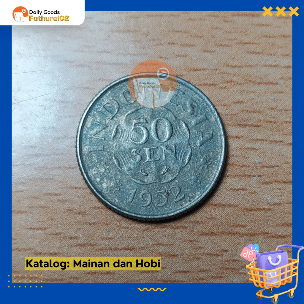 Jual Uang Koin Kuno 50 Sen Emisi Tahun 1952 (Seri 1 / Diponegoro) | Shopee Indonesia