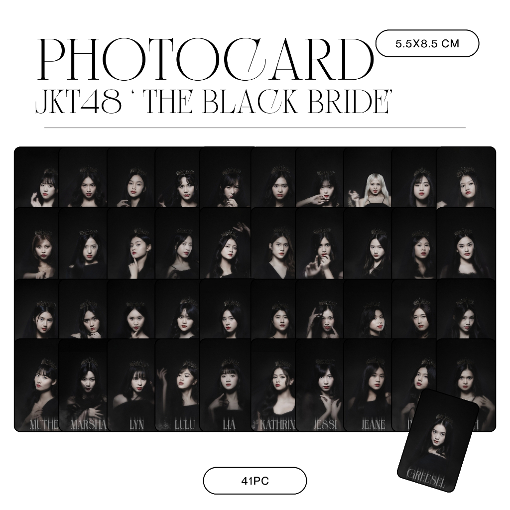 Jual PHOTOCARD JKT48 THE BLACK BRIDE (HARGA 50 PCS + LAMINASI 2 SISI) JPOP CARDS IDOL UNOFFICIAL ...