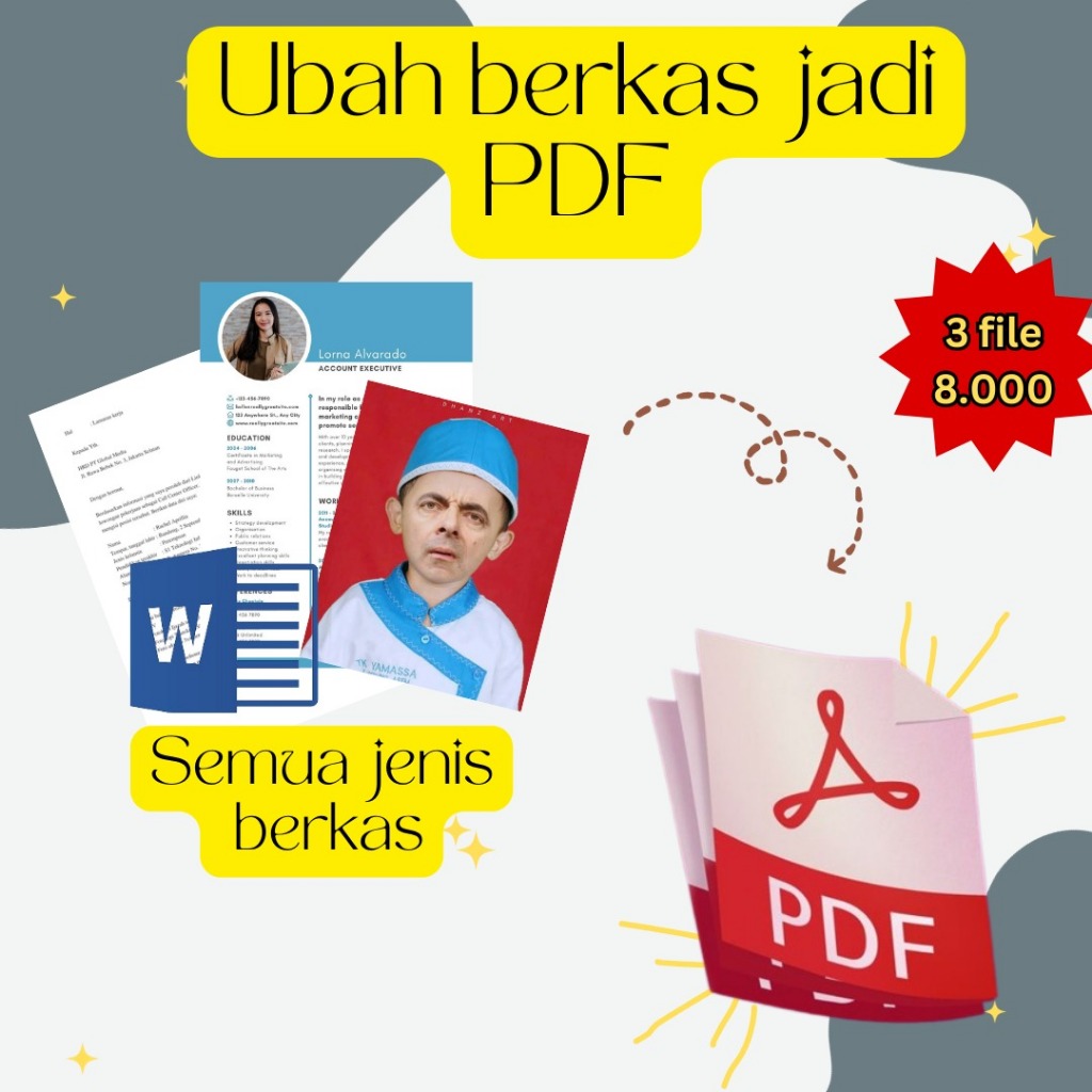 Jual jasa ubah berkas jadi file / file jadi foto / edit latar pdf dan ...