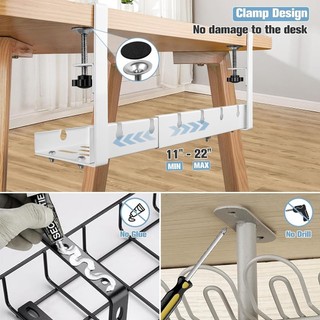 Jual Rak Penyimpanan Kabel Cable Management Under Desk Stainless Steel ...