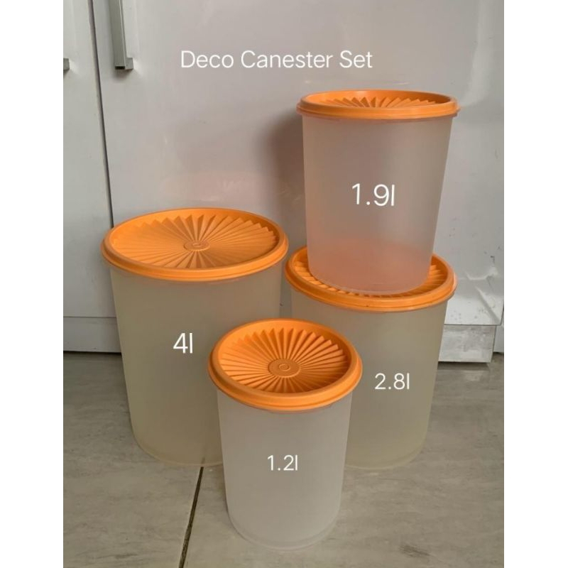 Jual Deco canister tupperware set / toples tupperware | Shopee Indonesia