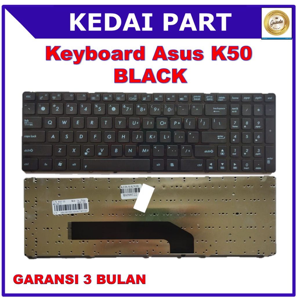 Jual KEYBOARD ASUS K50 K50A K50AB K50AD K50C K51 15 INCH | Shopee Indonesia