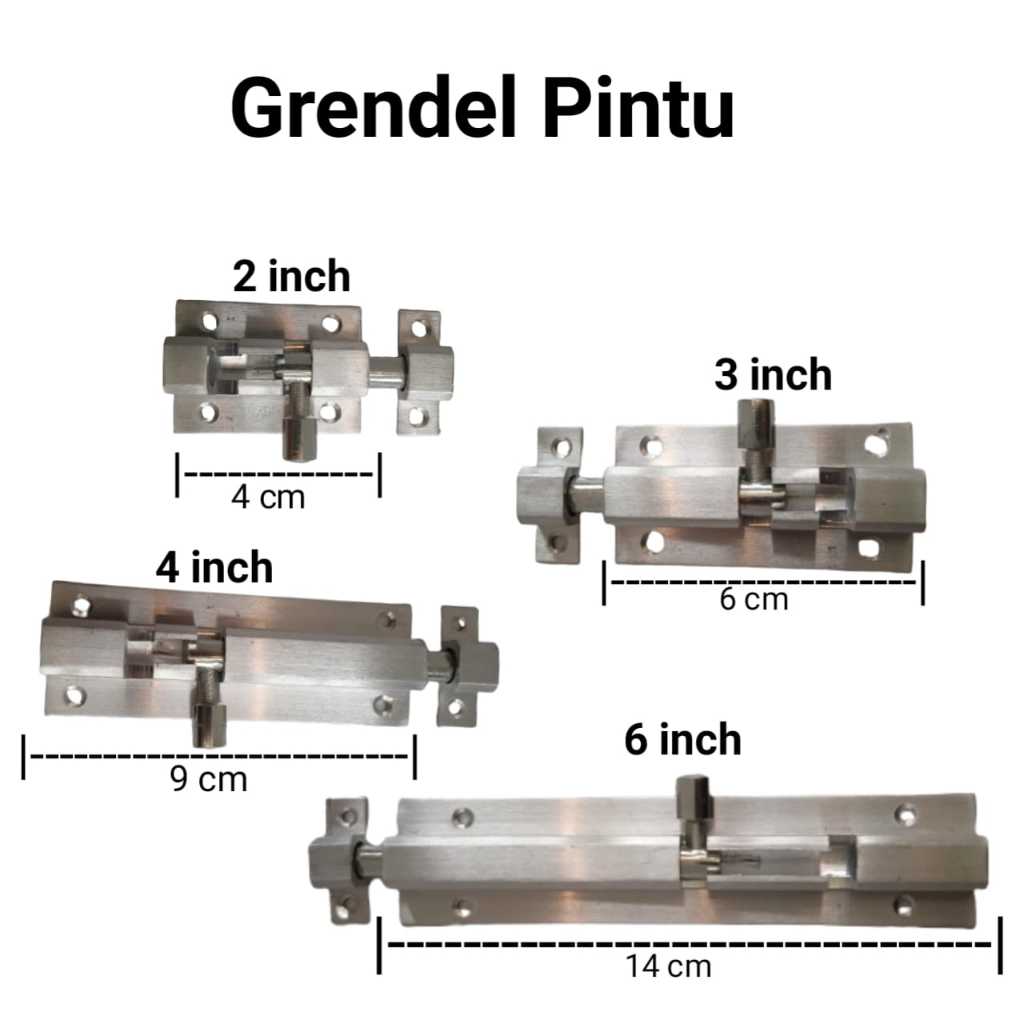 Jual grendel slot pintu slot jendela 2 inch 3 inch 4 inch 6 inch ...