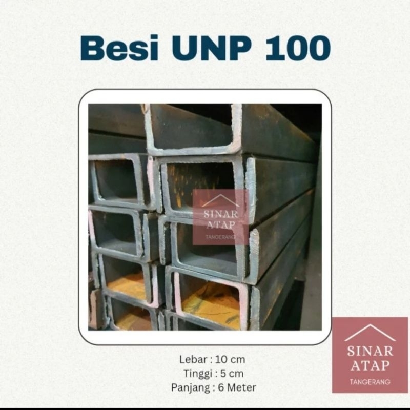 Jual Besi Kanal U / Besi Unp 100 Panjang 6M | Shopee Indonesia
