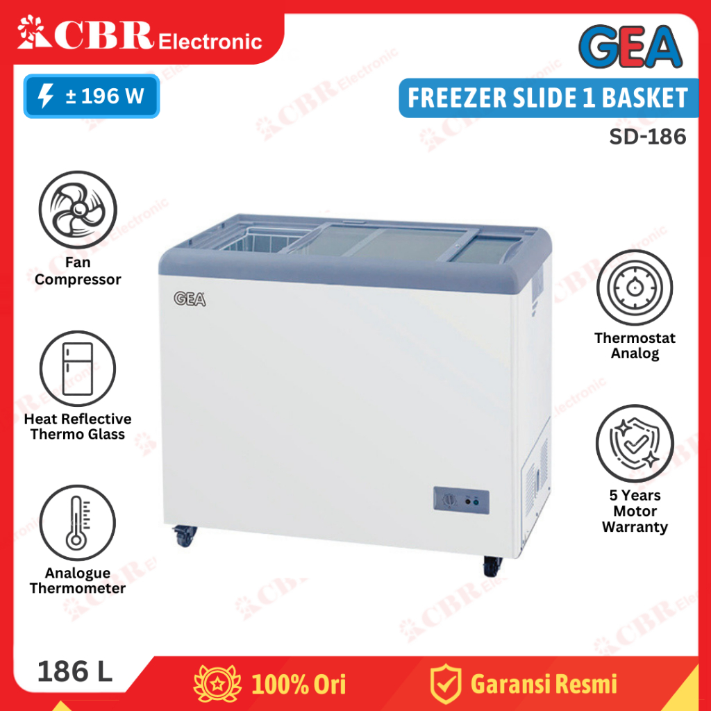 Jual FREEZER SLIDE GEA SD-186 (Sliding Freezer) 186 L | Shopee Indonesia