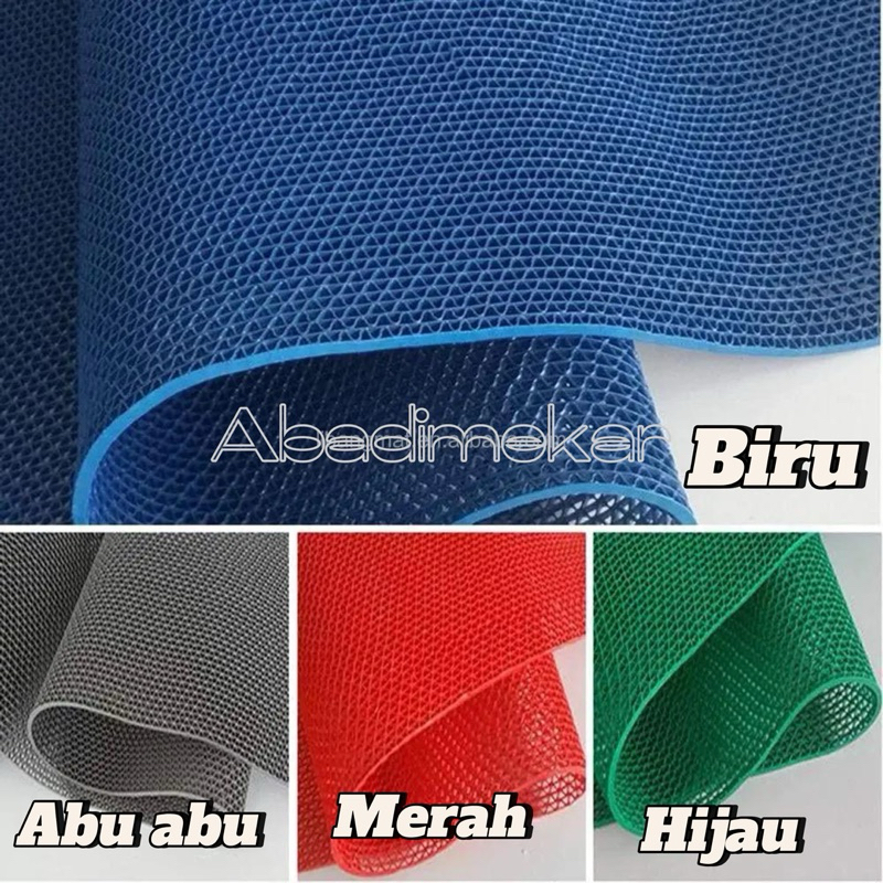 Jual Karpet Kamar Mandi/Keset/PVC X-TYPE ABU ABU/MERAH/HIJAU/BIRU ...