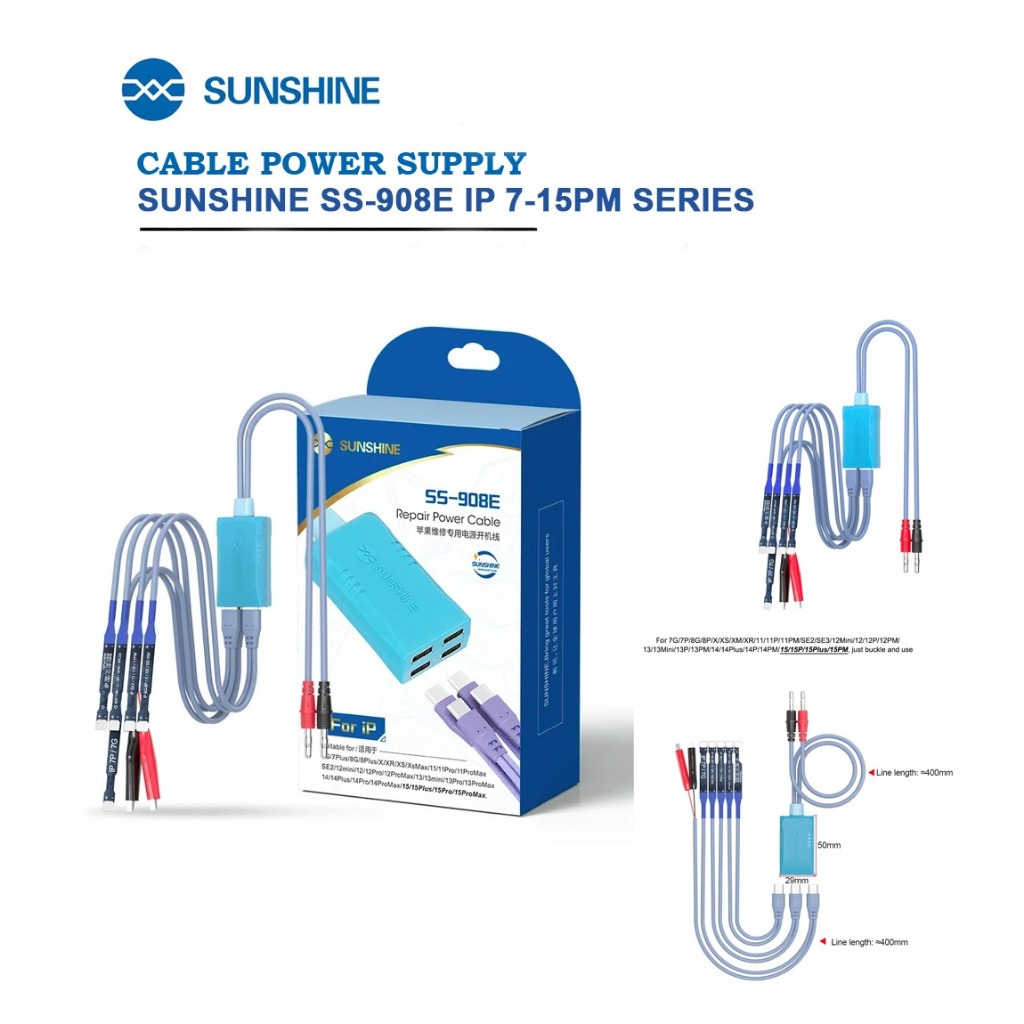 Jual Kabel Power Supply SUNSHINE SS-908B IP 6-15PM / SUNSHINE SS-908E New Suport IP 7-16PM ...