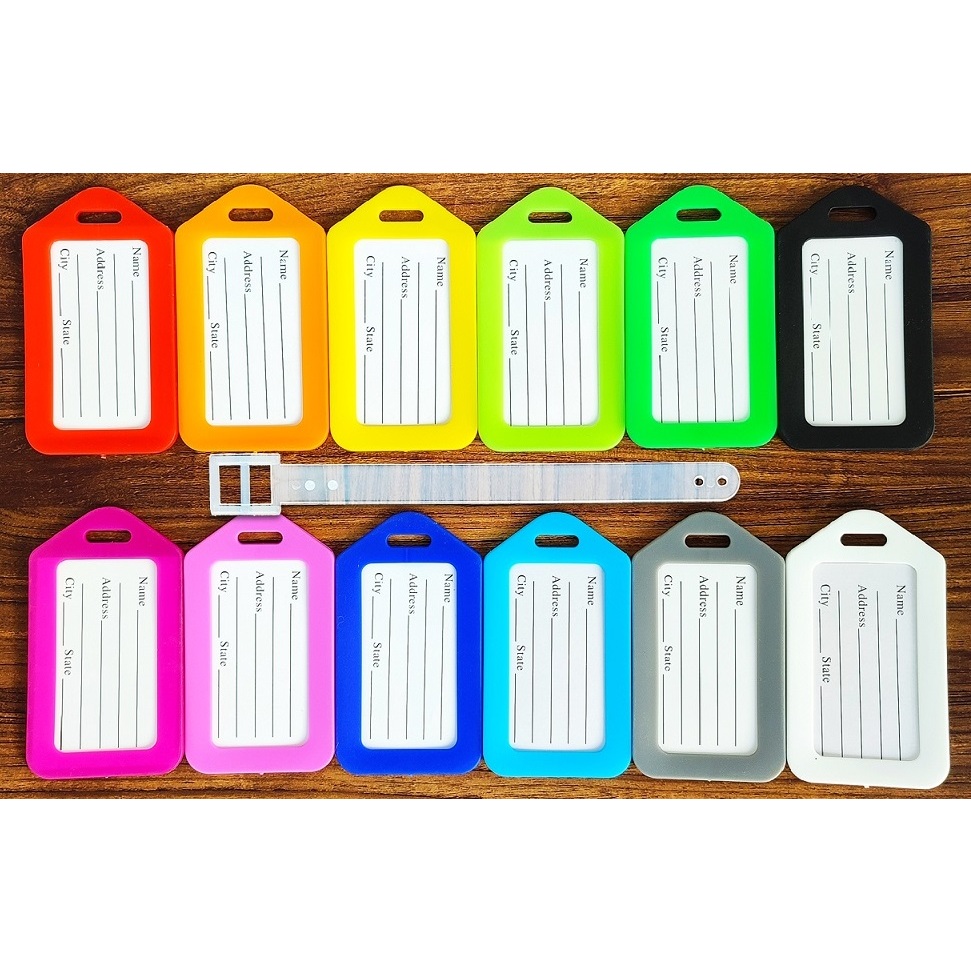Jual luggage tag gantungan Koper Tas Label Nama name tage Bahan Plastik ...