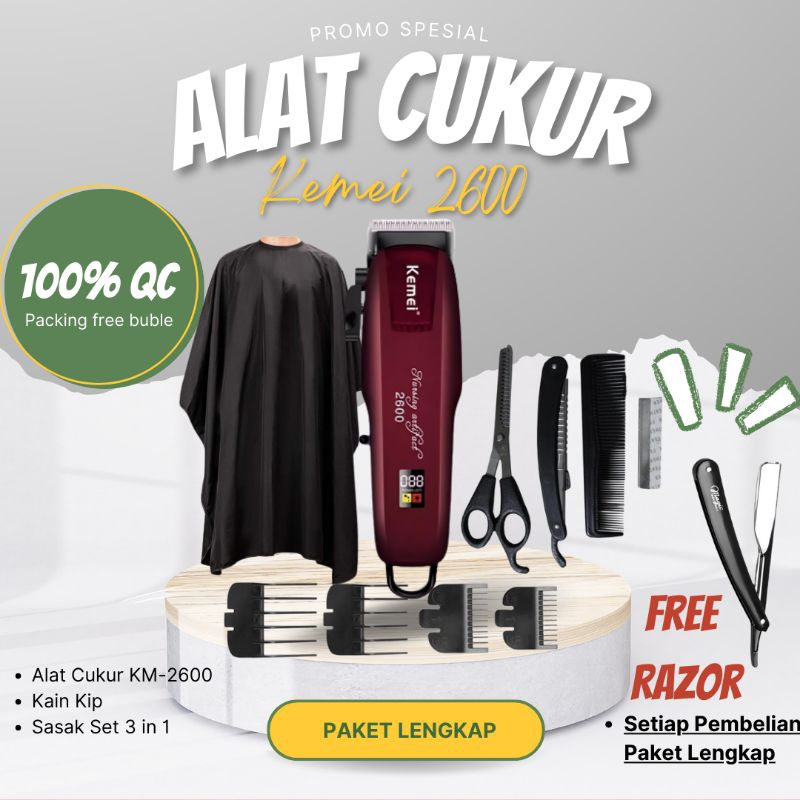 Jual Mesin Cukur Rambut Kemei Professional Hair Clipper Standar Barbershop | Shopee Indonesia