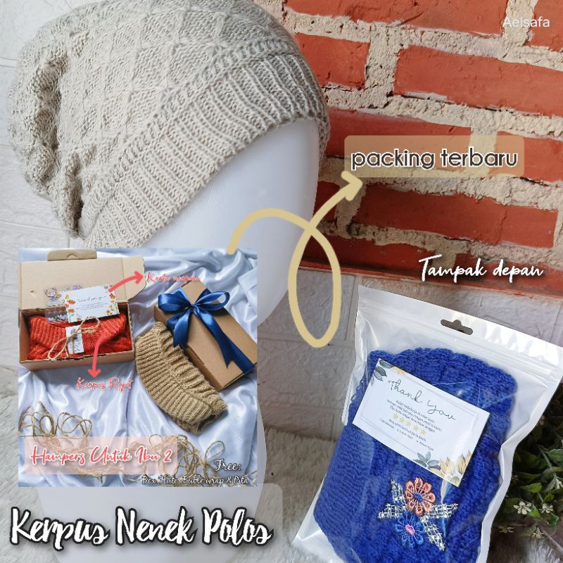 Jual Hampers Kerpus Rajut Nenek Polos Free packing ziplock & Gift ...