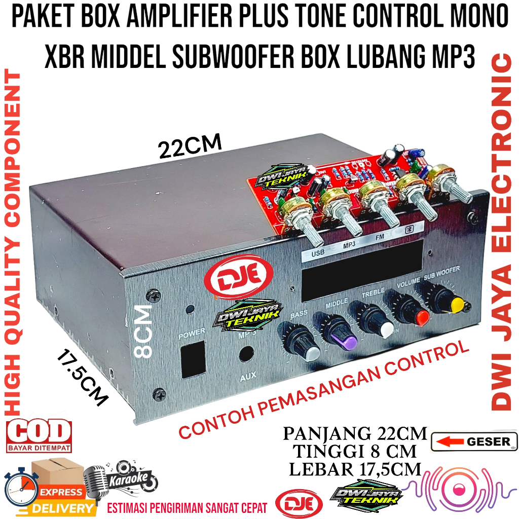 Jual PAKET BOK POWER AMPLIFIER Plus TONE CONTROL TERMURAH | Shopee ...