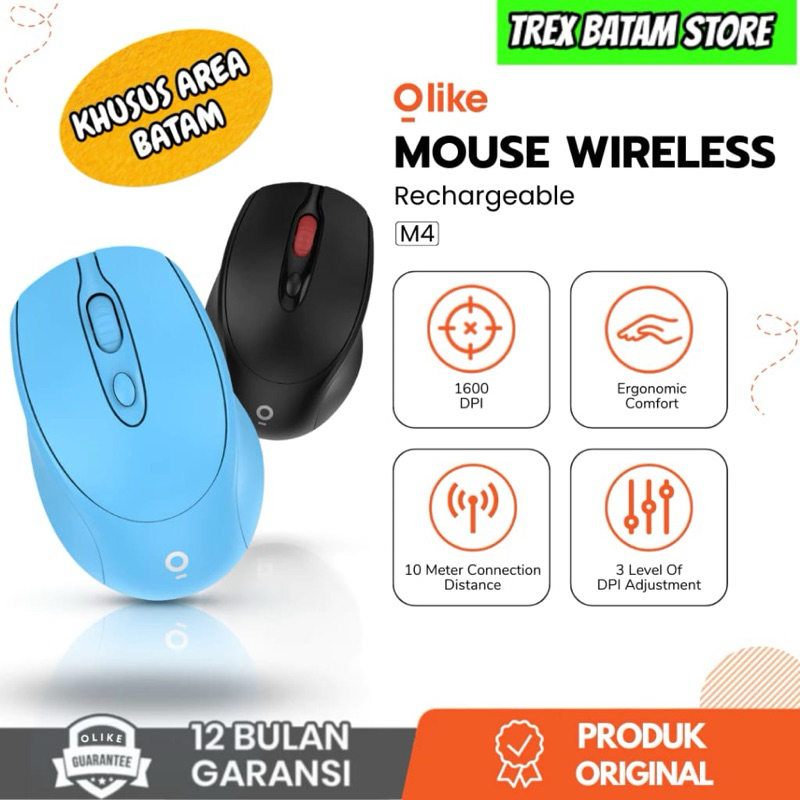 Jual MOUSE WIRELESS NEW TECNOLOGY RECHARGEABLE SILENT WITH ON OFF OLIKE ...