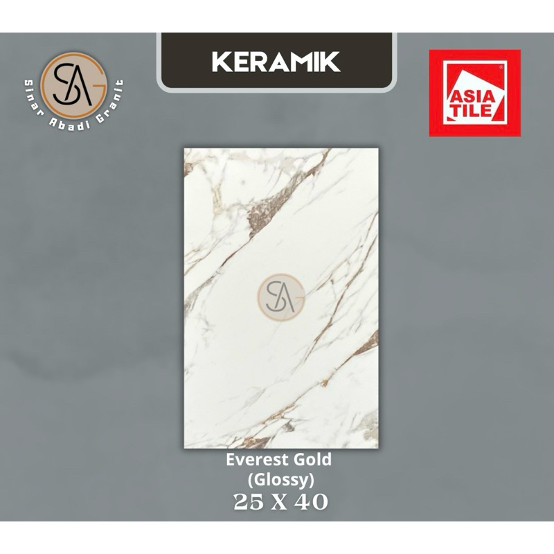 Jual keramik dinding 25x40 asia tile everest gold | Shopee Indonesia