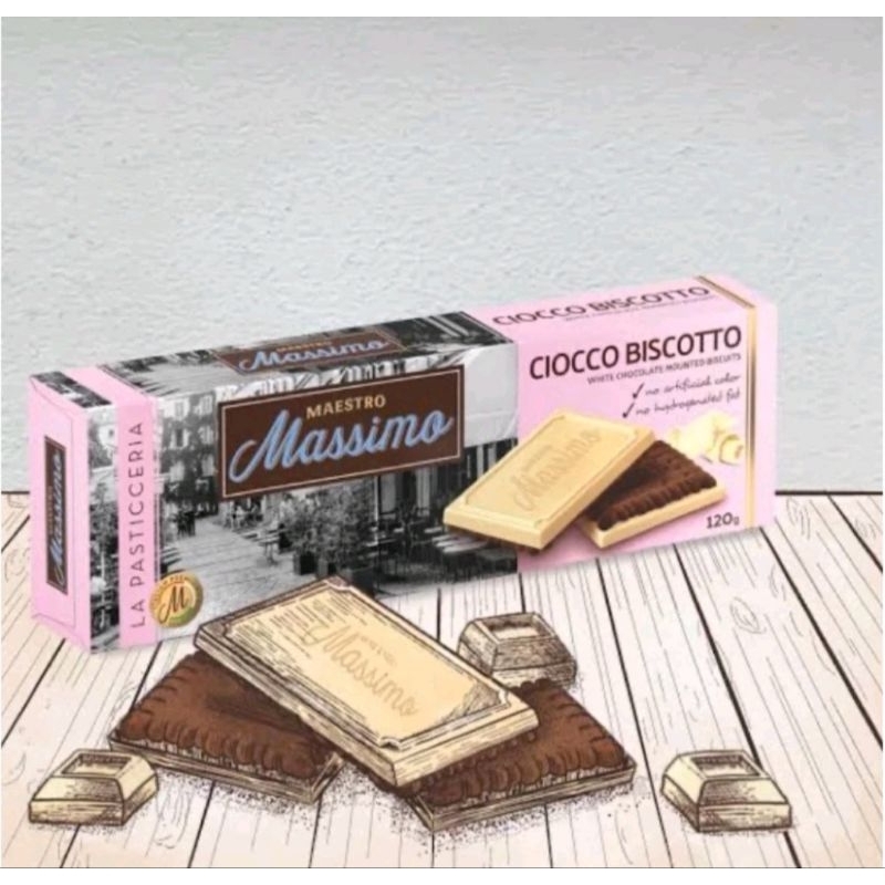 Jual Maestro Massimo Ciocco Biscotto Dark Chocolate 120gr Milk ...
