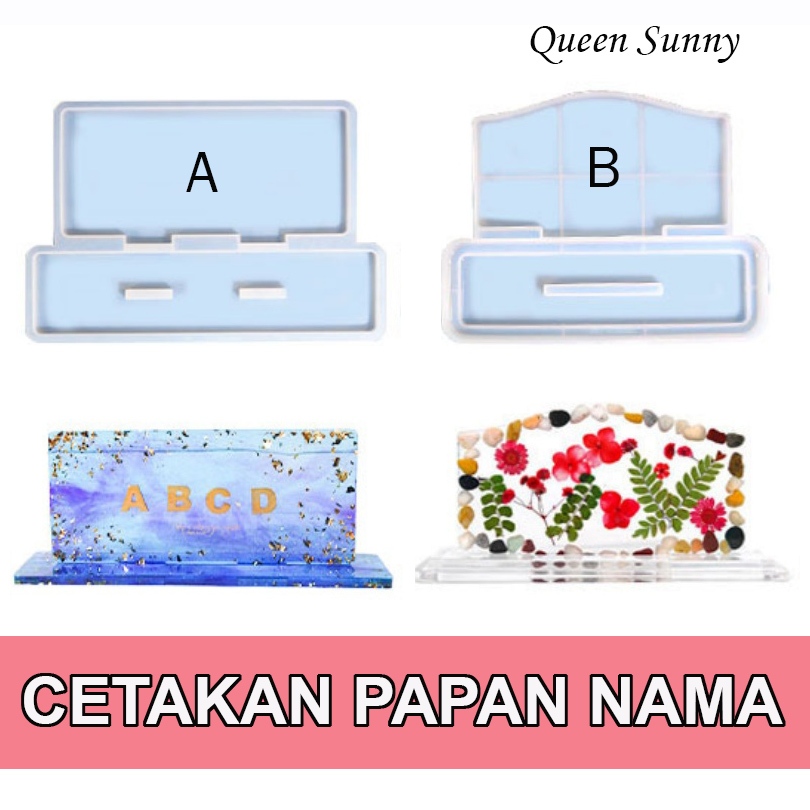 Jual Cetakan Papan Nama Meja Cetakan Resin Sign Stand Display Meja ...