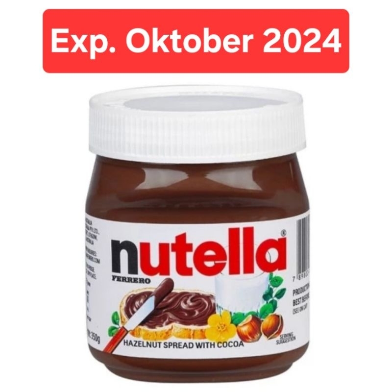 Jual Nutella Ferrero Hazelnut Cokelat Spread 350 gram Selai Coklat Nutela Chocolate 350gr ...