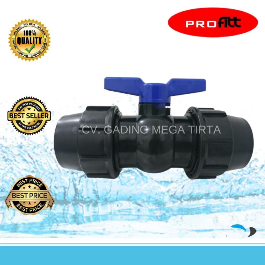 Jual Compression Fitting HDPE Ball Valve 90mm / Stop Kran 3" | Shopee Indonesia
