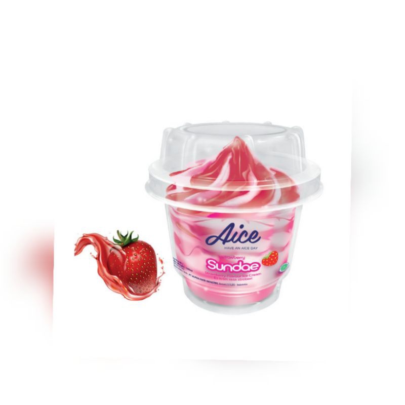 Jual Es Krim AICE Strawberry Cup isi 5 pcs (free ice gel) | Shopee ...