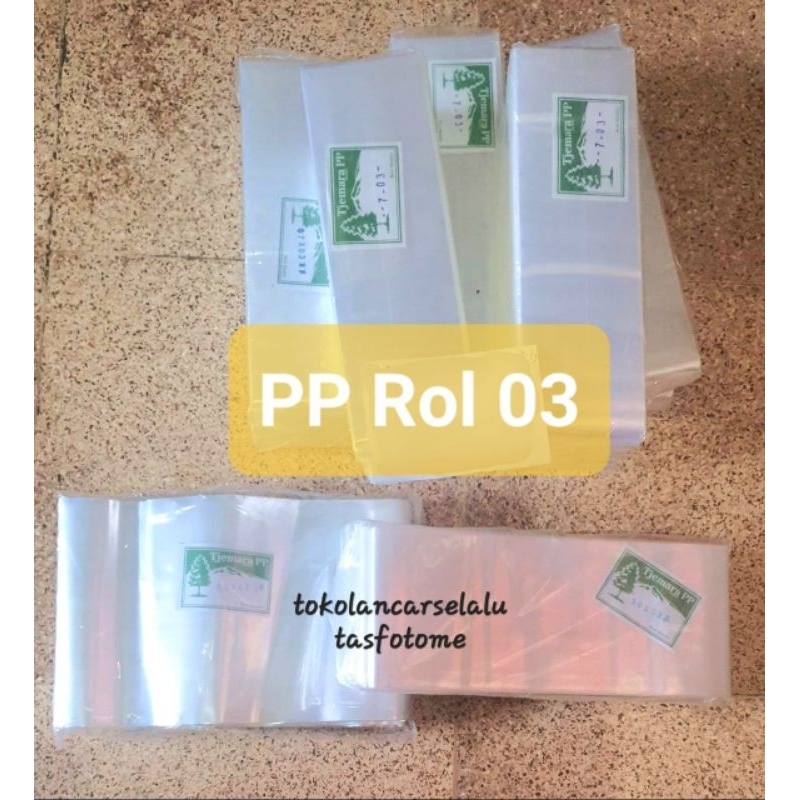 Jual Plastik PP Rol Roll Gulungan Panjang 4 5 6 7 8 10 12 15 cm Tebal ...
