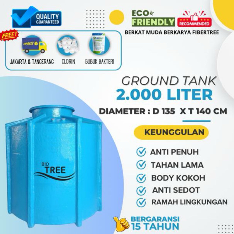 Jual ground tank ground water tank tanki tanam 2.000 liter | Shopee ...