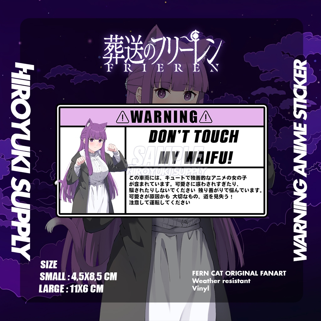 Jual Sticker JDM Warning Fern Frieren Dashboar & Hugger | Shopee Indonesia