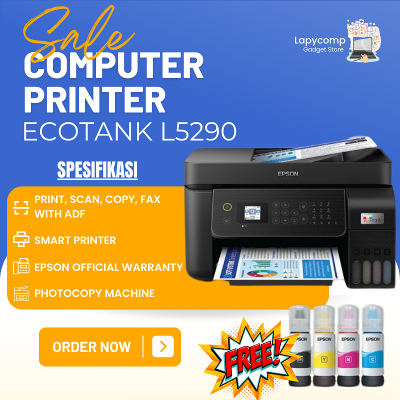 Jual Epson Printer L5290 L-5290 L 5290 Multifungsi EcoTank Dengan Wi-Fi ...