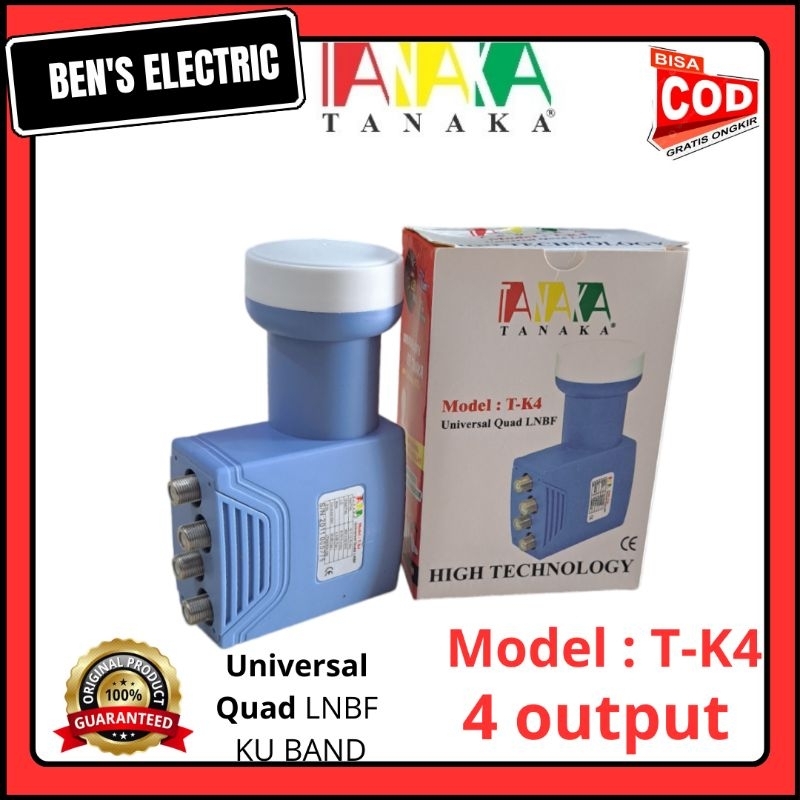 Jual TANAKA Quad parabola LNB KU band 4 output universal | Shopee Indonesia