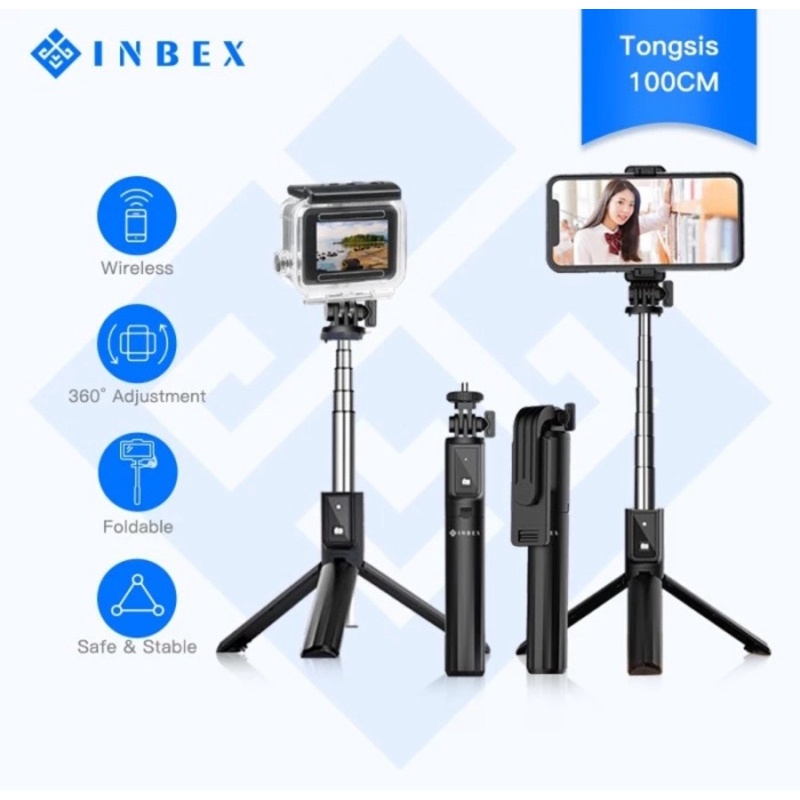 Jual INBEX Bluetooth SO3 P40s tongsis 100cm tongsis/4 in1 Stick+Remote ...