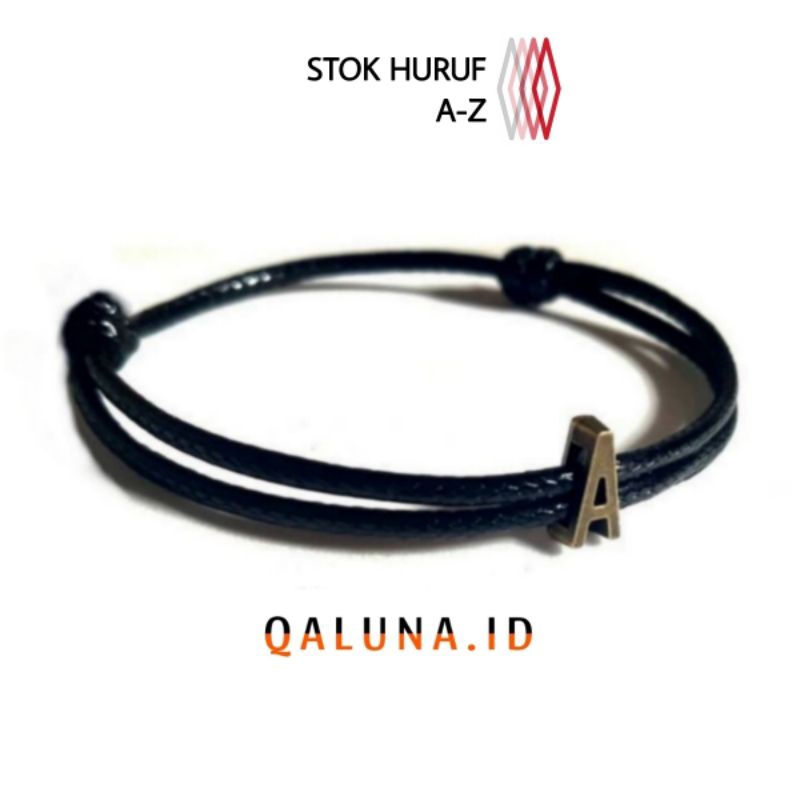 Jual Qaluna.id | Gelang bronze simple | gelang simple huruf nama ...