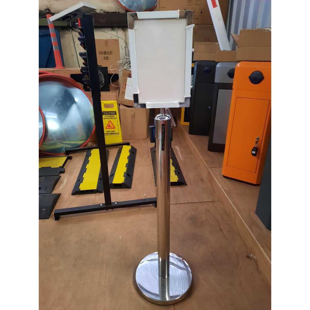 Jual Standing Sign Frame Stainless Papan Tiang Antrian | Shopee Indonesia